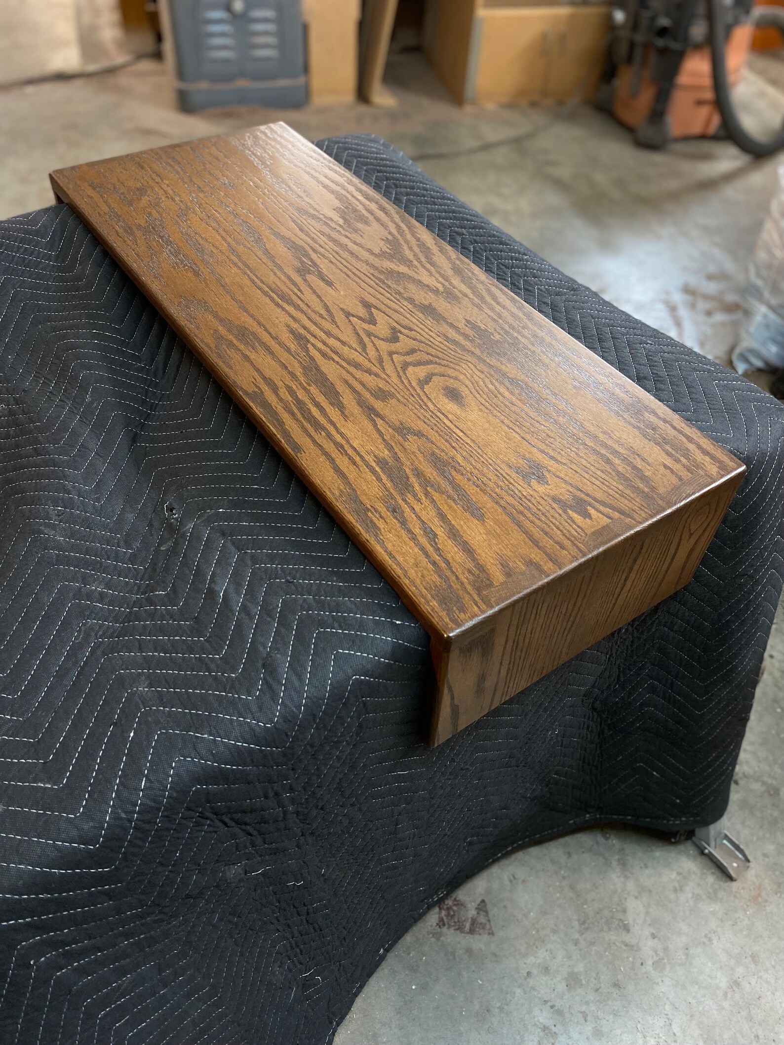 Ottoman Table Top Tray in Oak, Custom Ottoman Tray, Ottoman Cocktail ...