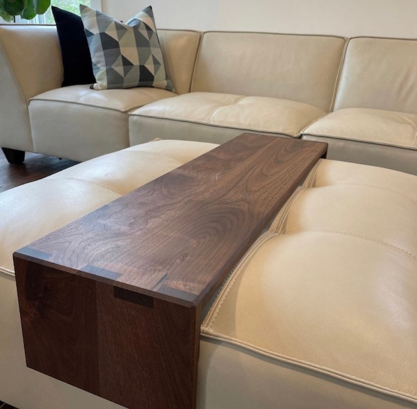 Handmade Walnut Ottoman Tray Table, Wood Ottoman Cover or Topper - Etsy
