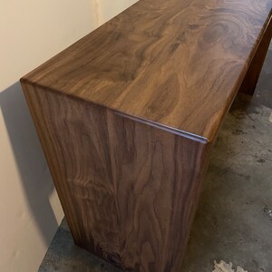 Walnut Waterfall Console Table, Walnut Entryway Table, Sofa Table ...