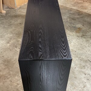 Modern Black Waterfall Console Table Handmade in Oak - Entryway or Sofa ...