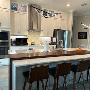 Single Leg Kitchen Island Extension Table, Walnut Kitchen Island Table ...