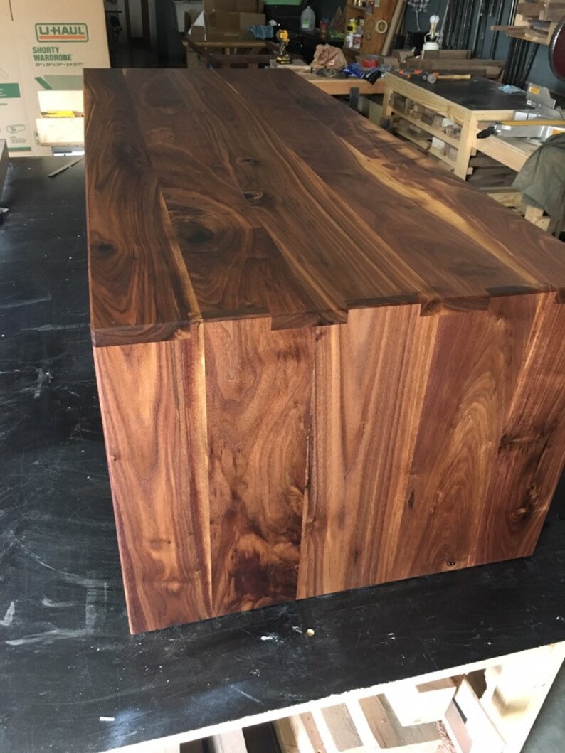 Mid Century Modern Coffee Table Solid Walnut Coffee Table - Etsy