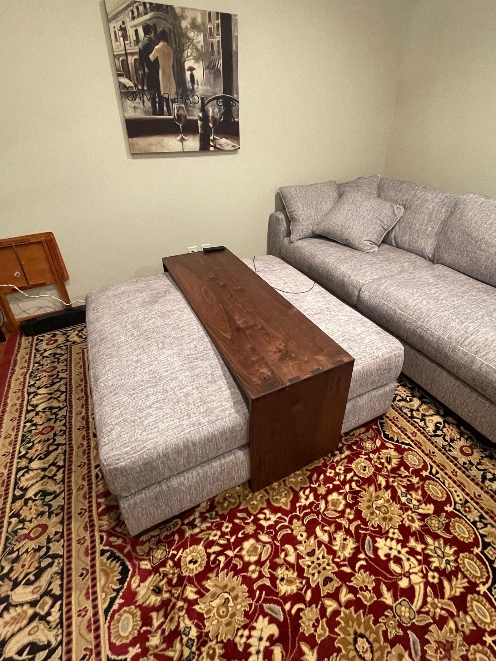 Ottoman Table Solid Walnut - Custom Made to Your Ottoman, Ottoman ...