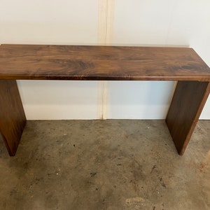 Walnut Waterfall Console Table, Walnut Entryway Table, Sofa Table ...
