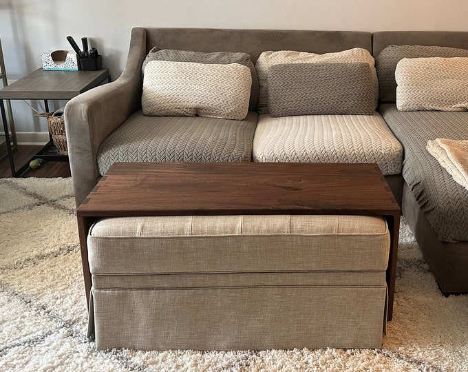 Ottoman Table Solid Walnut Custom Made to Your Ottoman, Ottoman Coffee ...