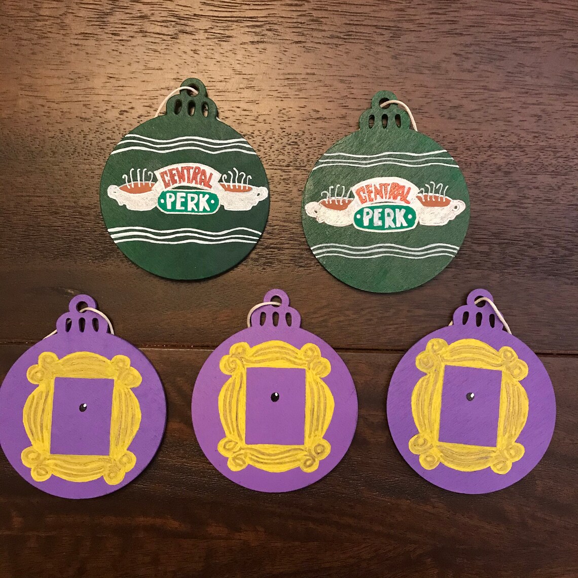 Friends Central Perk/yellow Picture Frame Inspired Wooden Ornaments - Etsy