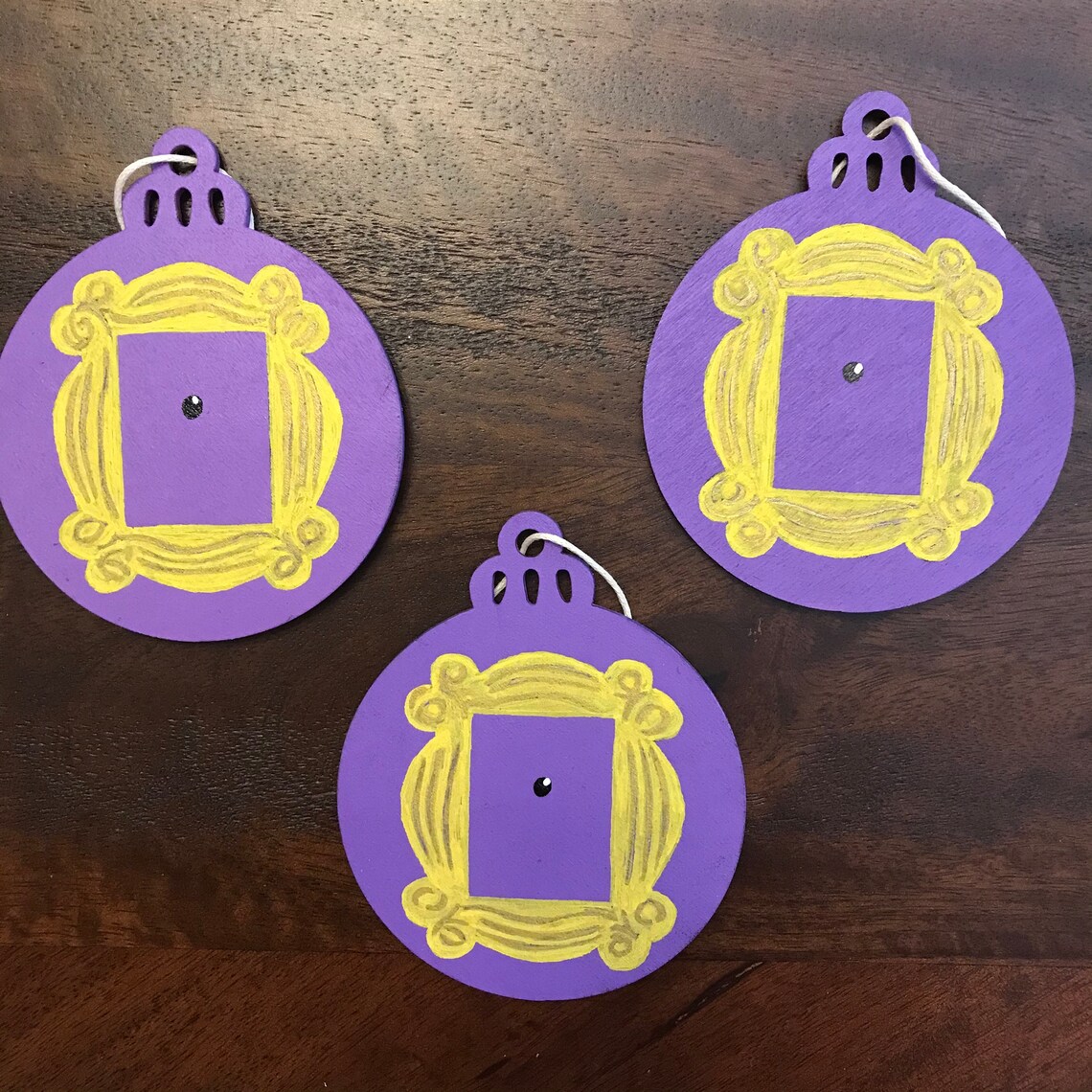 Friends Central Perk/yellow Picture Frame Inspired Wooden Ornaments - Etsy
