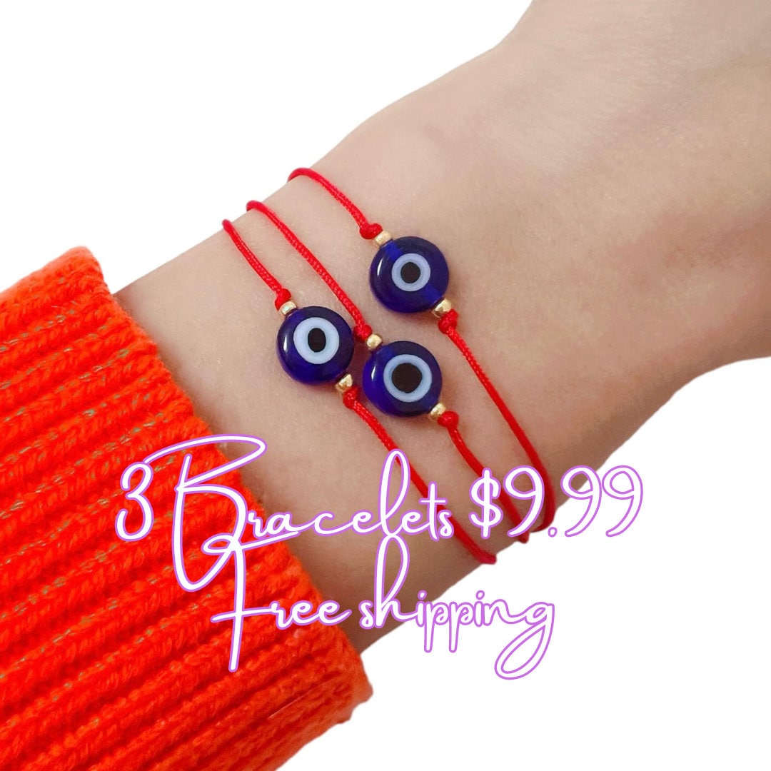 3 Evil Eye Bracelet, Evil Eye Bracelet Women, Evil Eye Red String ...