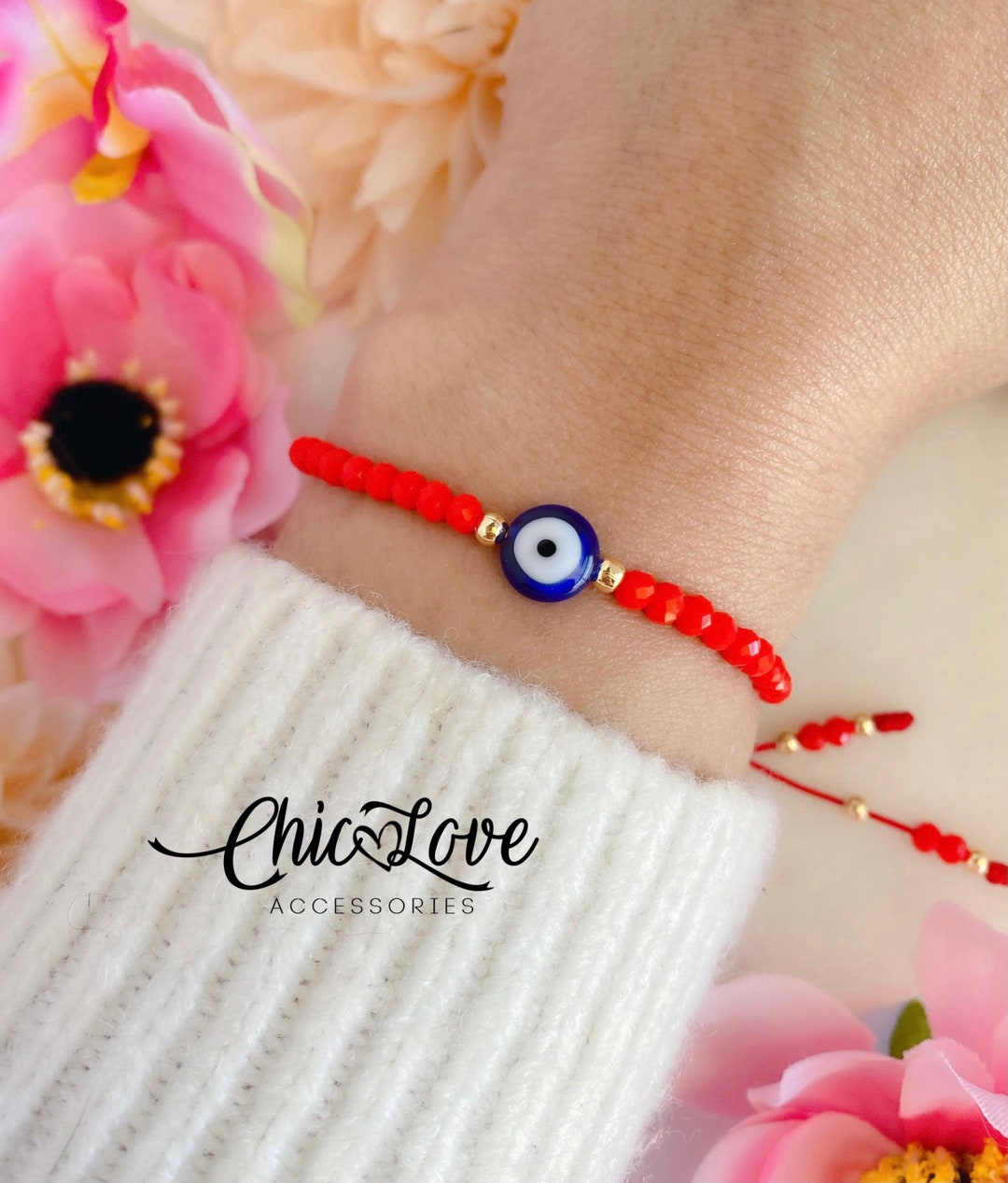 Blue Evil Eye Bracelet, Evil Eye Red String Bracelet, Protection ...