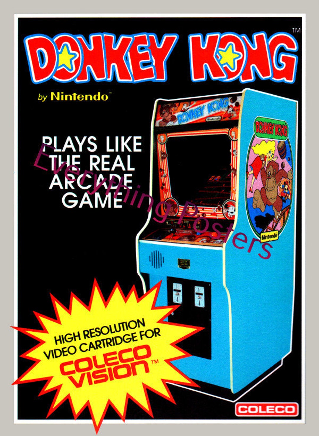Colecovision Donkey Kong Game Box Art Wall Art 8x10 - Etsy