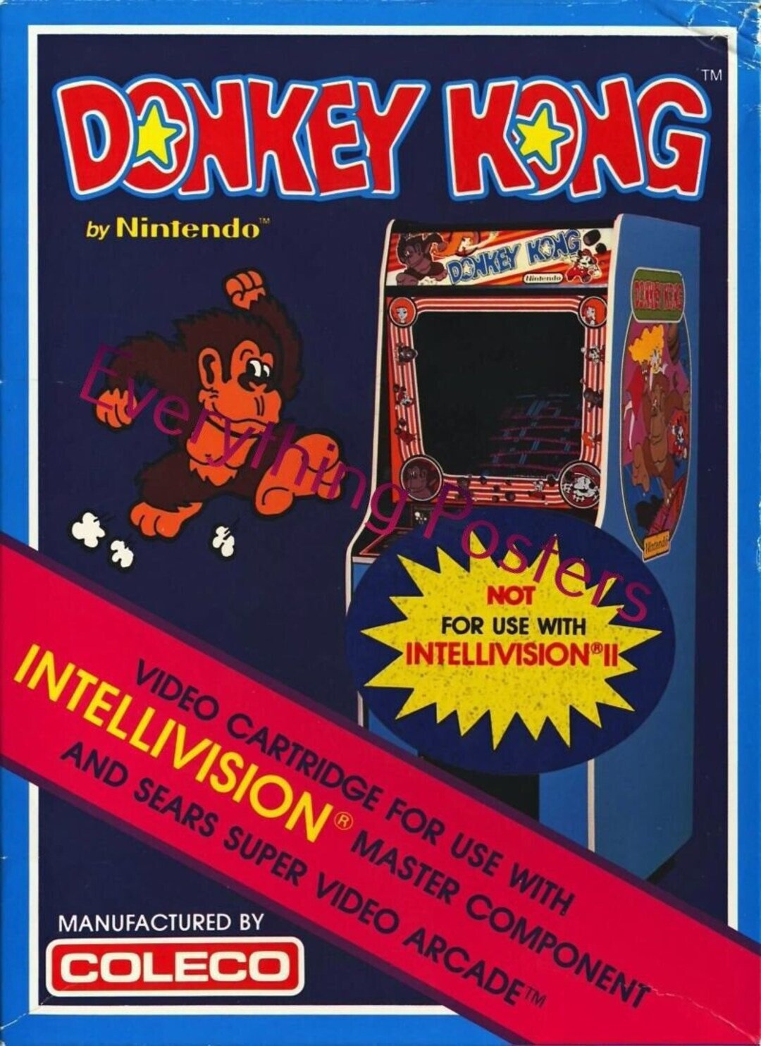 Intellivision Donkey Kong Game Box Art Wall Art 8x10 - Etsy