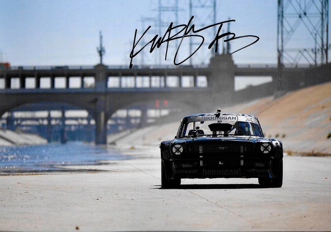 Ken Block Signed 8x10 Autographed Photo Ford Mustang Gymkhana - Etsy