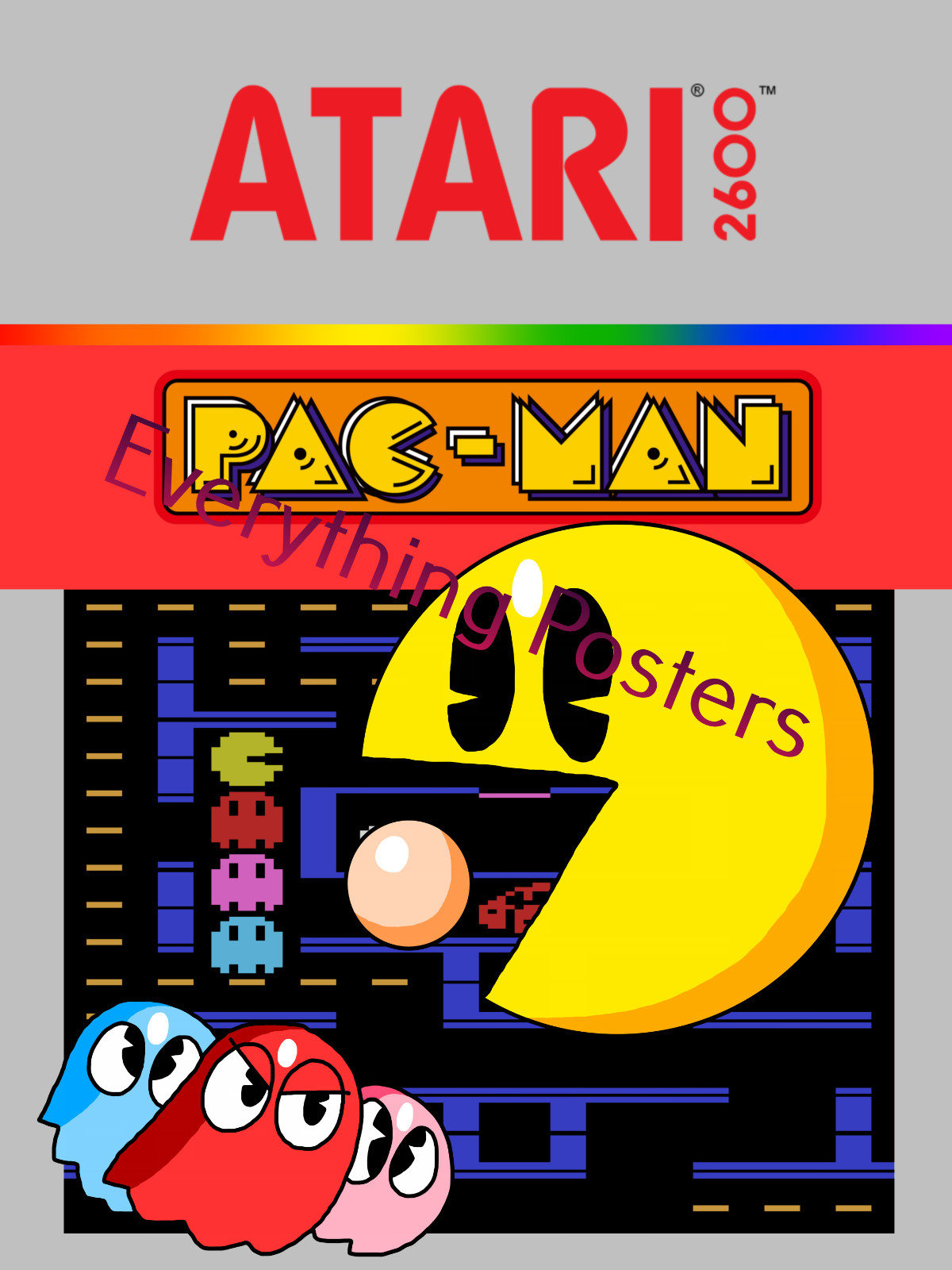 Atari 2600 Pac-man 1 Box Art Wall Art - Etsy