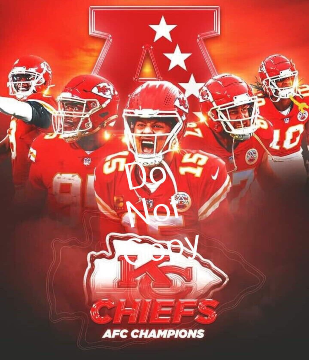 Kansas City Chiefs 2022 AFC Champs Poster 3 - Etsy