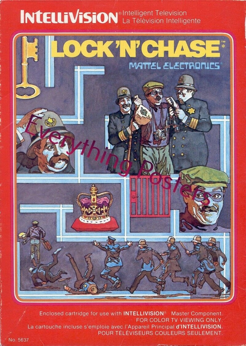 Intellivision Lock 'N' Chace Game Box Art Wall Art 8x10 - Etsy
