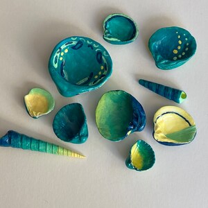 Hand-painted Seashells - Set of 10 - Etsy