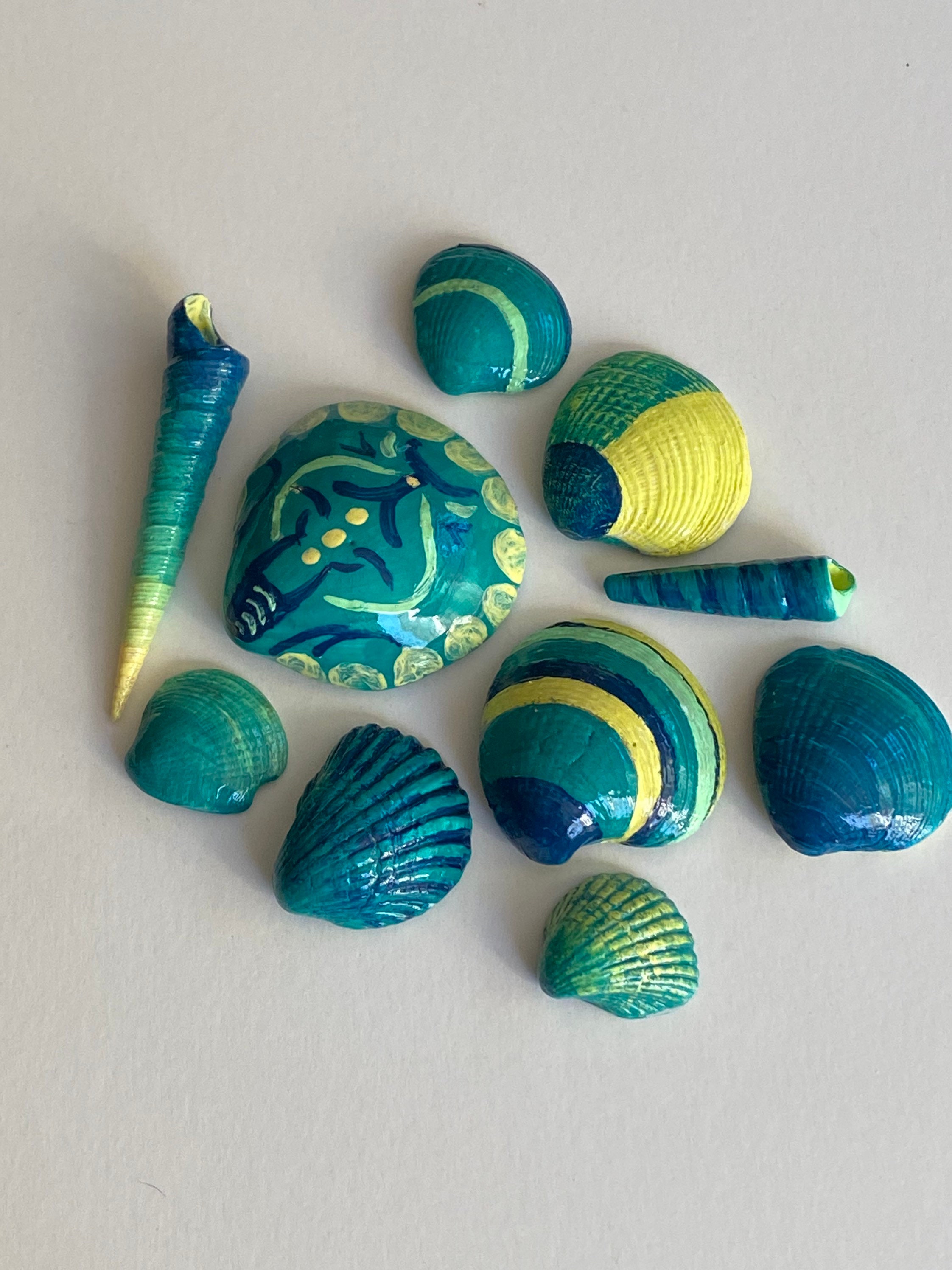 Hand-painted Seashells - Set of 10 - Etsy
