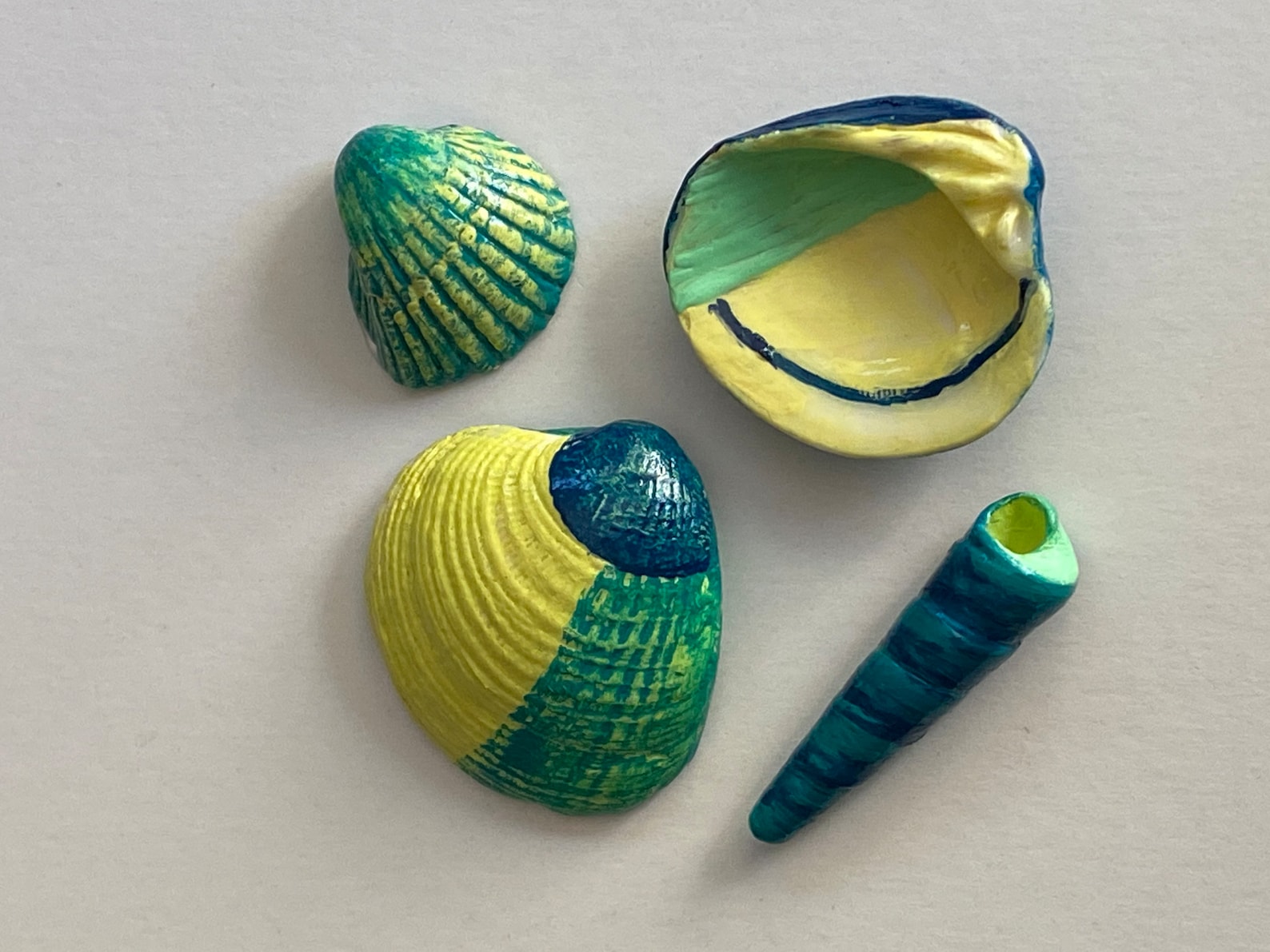 Hand-painted Seashells - Set of 10 - Etsy