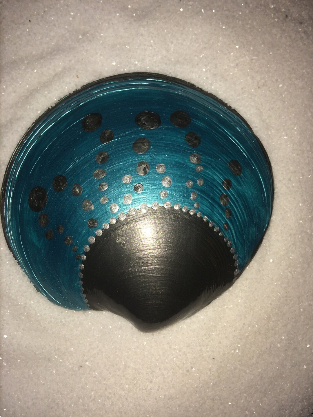 Hand-painted Large Teal Sea Shell - Etsy