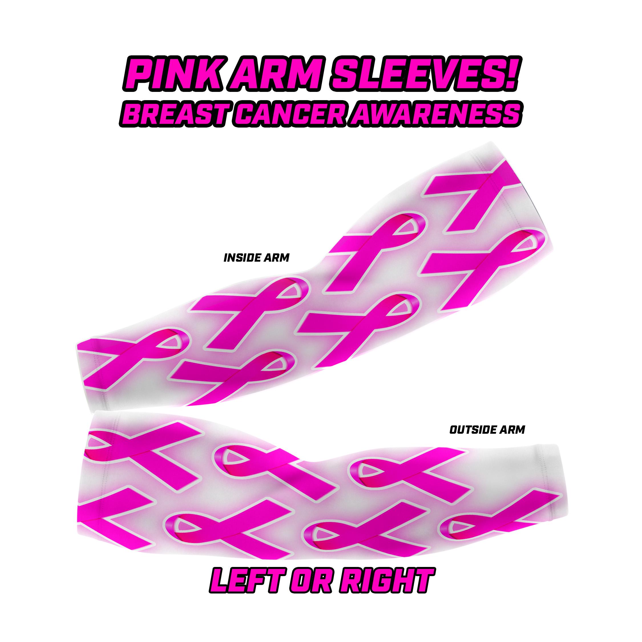 Pink Arm Sleeves. Breast Cancer Awareness. Volleyball, Sports, Ribbons ...