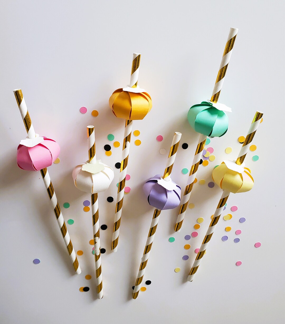 3d Pumpkin Straw Topper, 3d Pumpkin Cake Pop Topper, Instant Download ...
