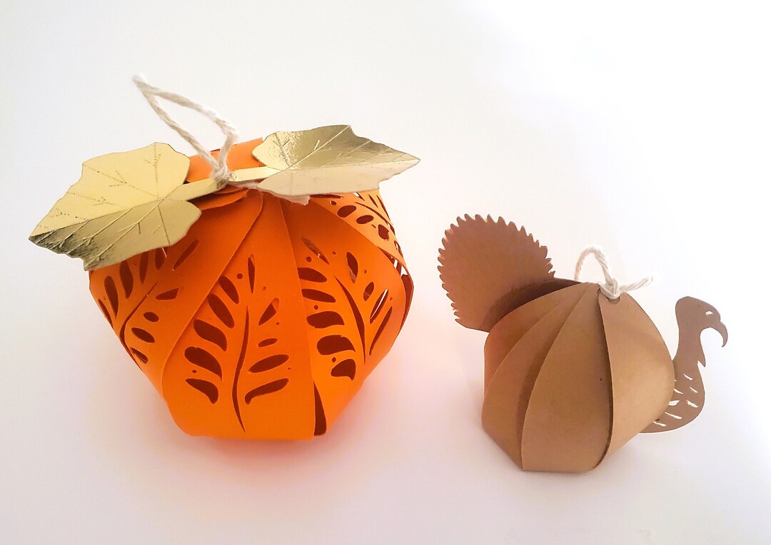 3D Turkey Placeholder Template: Thanksgiving Treat Box (digital ...