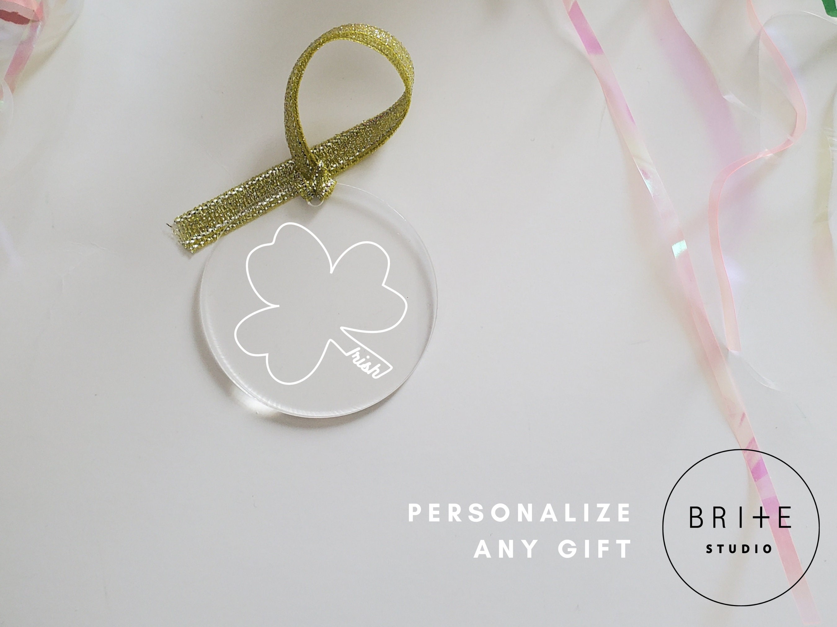 Saint Patricks Day Irish Tag Decoration Celtic Leaf Graphic Acrylic ...