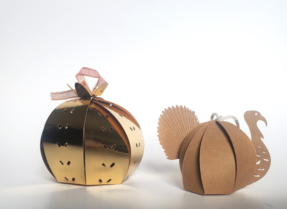 3D Turkey Placeholder Template: Thanksgiving Treat Box (digital ...