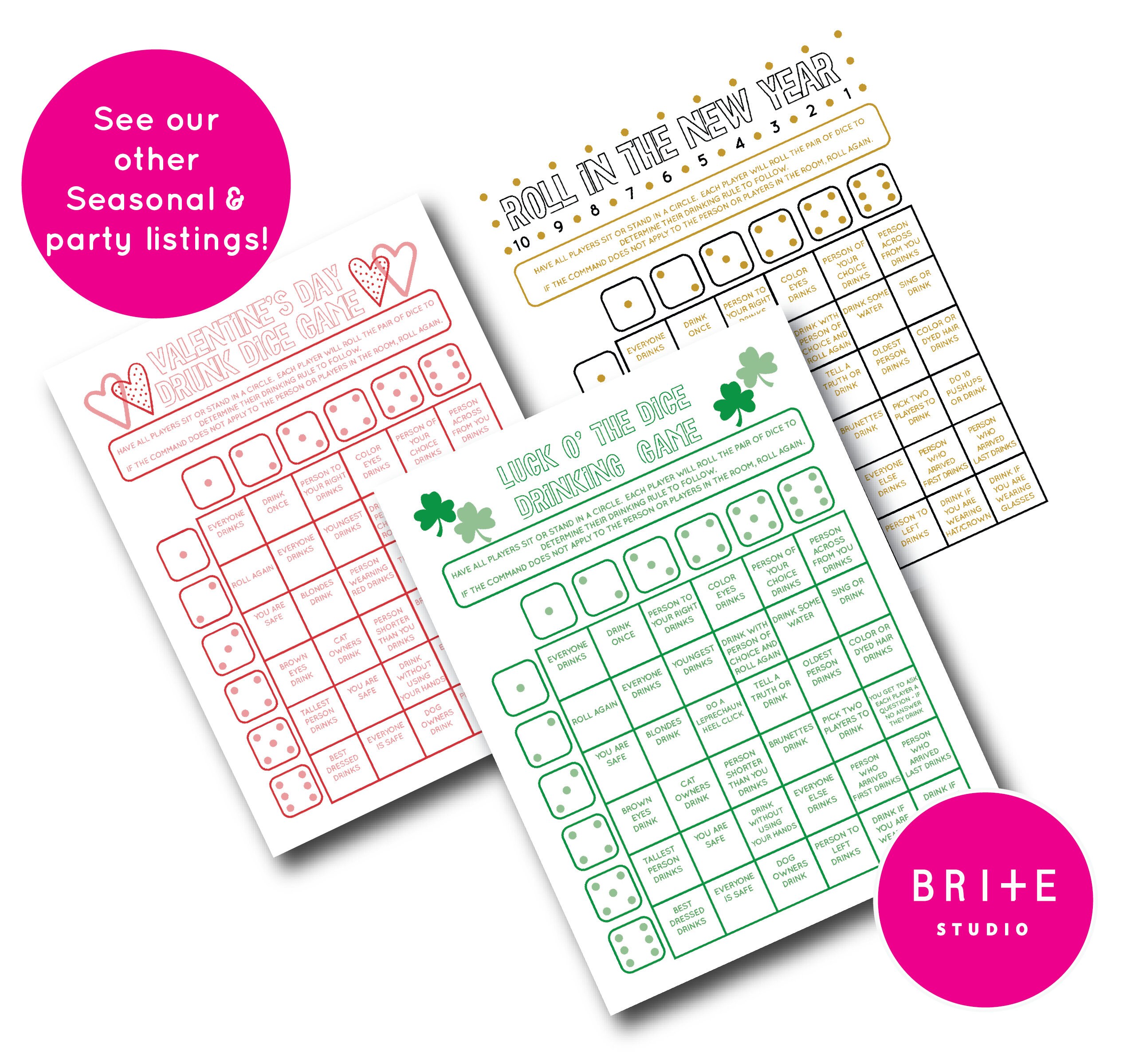 Cowgirl Bachelorette Dice Game, Drinking Game for Hen Party, Ladies ...