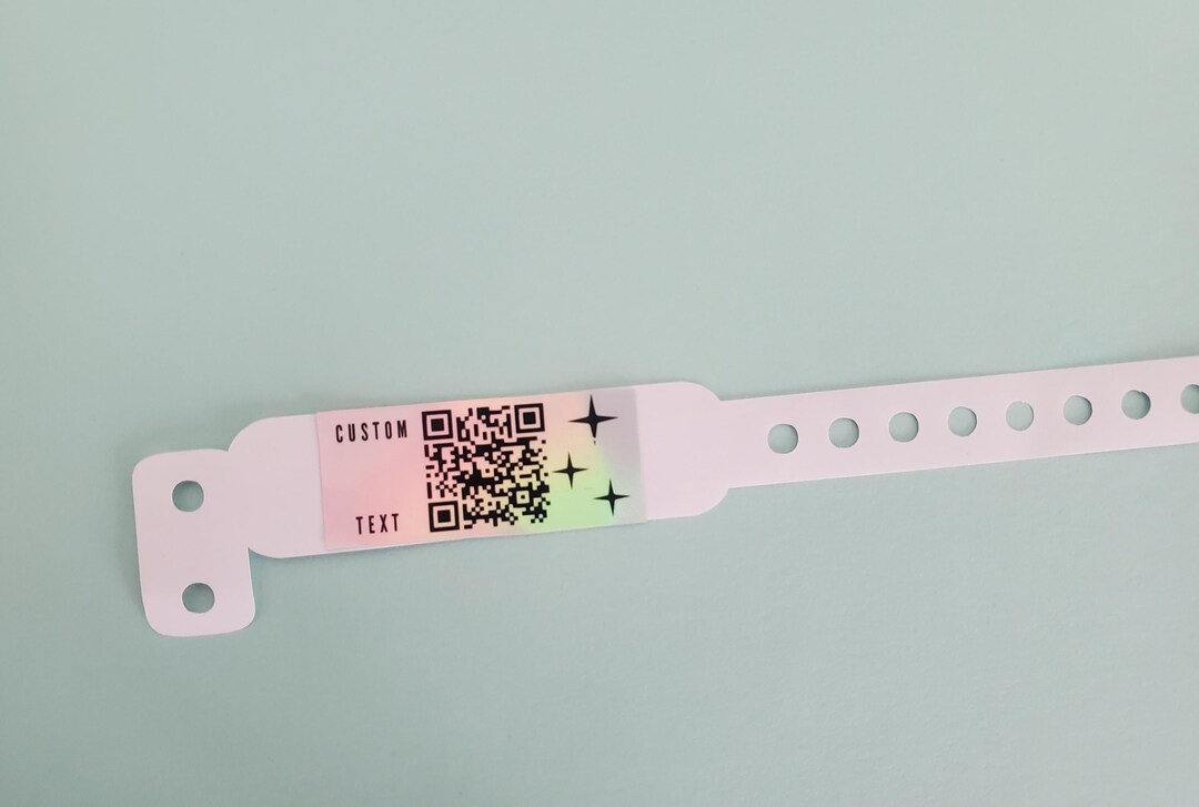 Custom QR Code Vinyl Wristband Sticker Pack Cashapp and Venmo Party ...