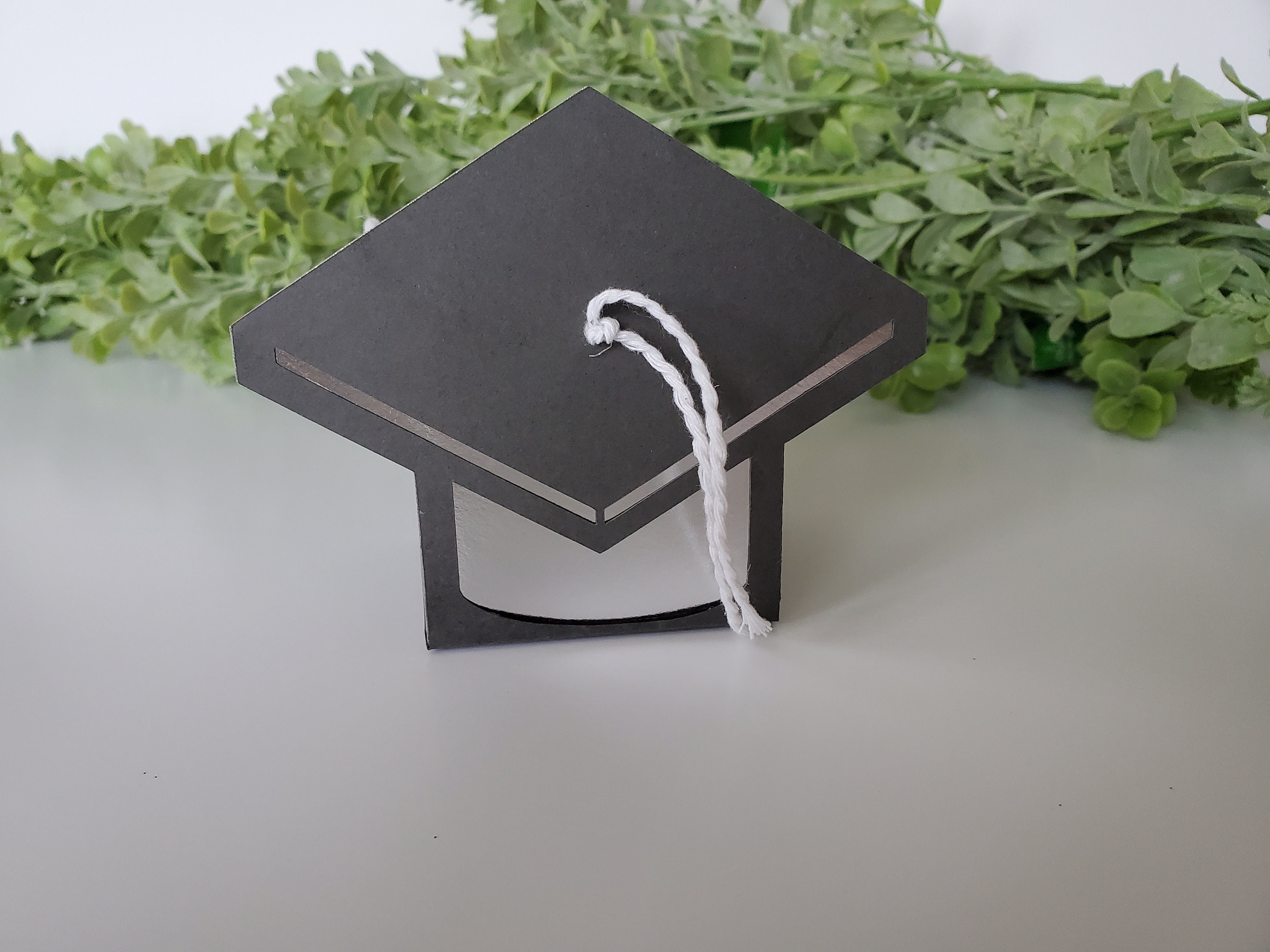 Graduation Cap Party Favor Box Template 3D Place Card Setting Idea ...