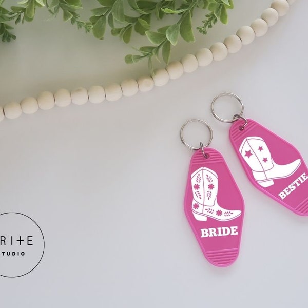 Cowgirl Boot Keychain - Etsy