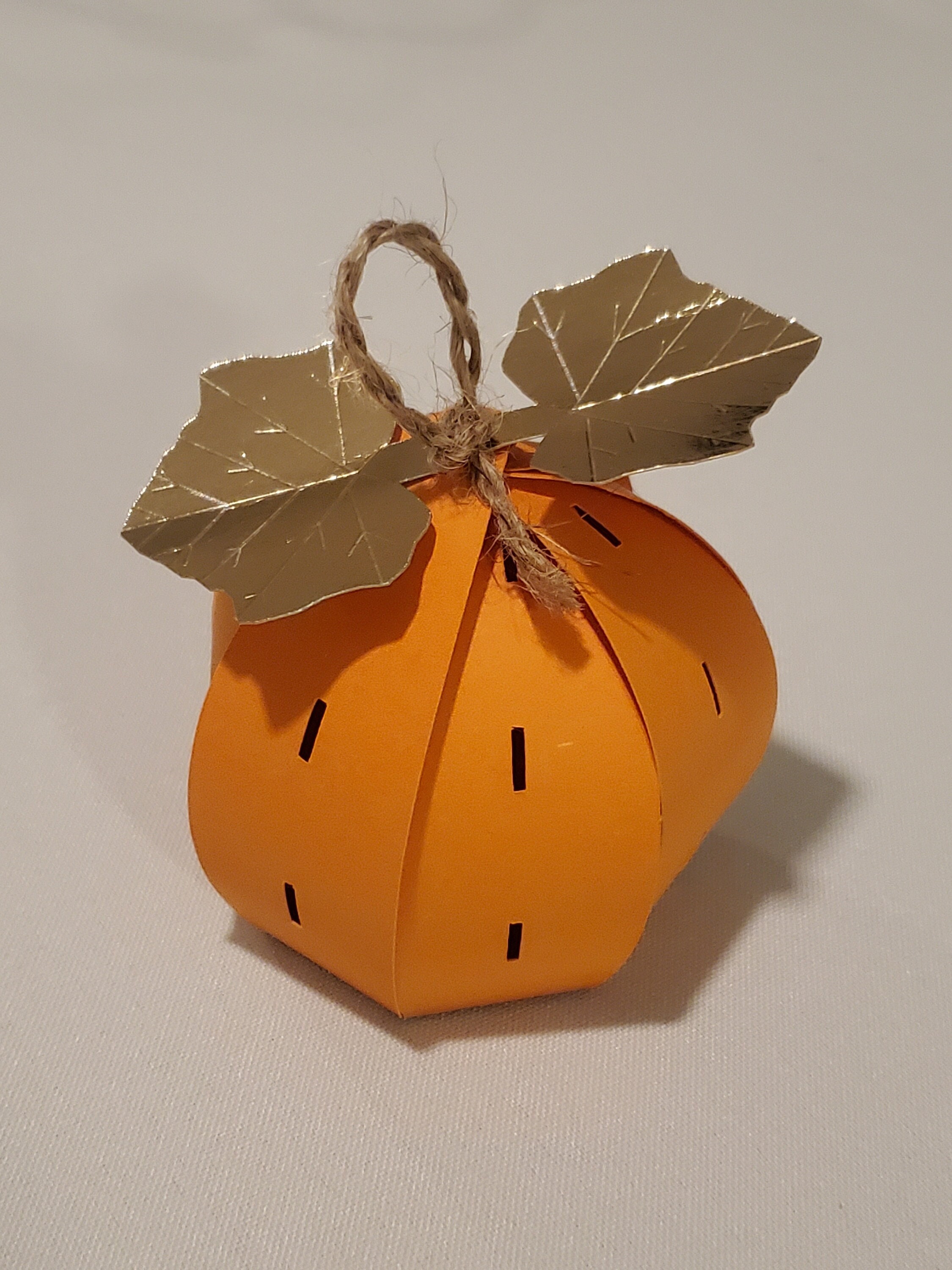 3d Pumpkin Favor Box Luminary for Thanksgiving Autumn DIY Decor Treat ...