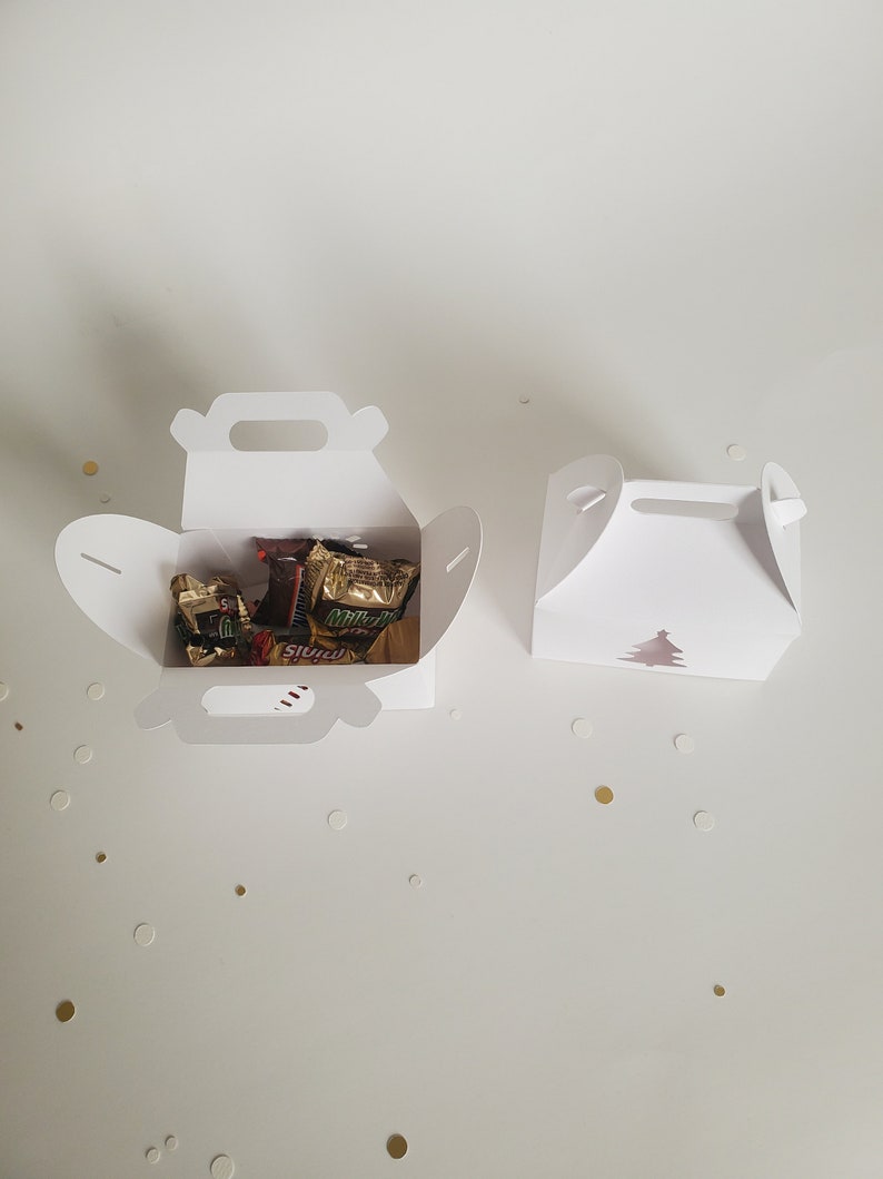 Candy Cane Favor Box for Christmas Treat Box Placeholder for - Etsy