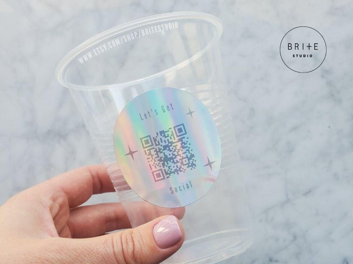 Custom QR Code Holographic Sticker for Cashapp Bachelorette Party Gear ...