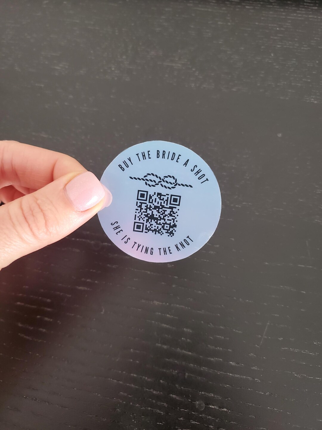 Custom QR Code Holographic Sticker for Cashapp Bachelorette Party Gear ...