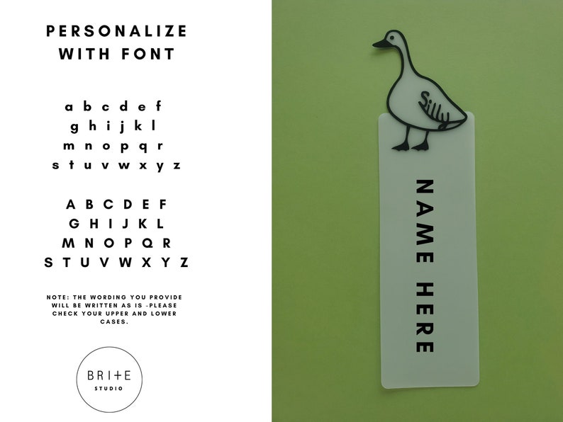 Personalized Goose Bookmark Funny Meme Bookmark Silly Gift for Friend ...