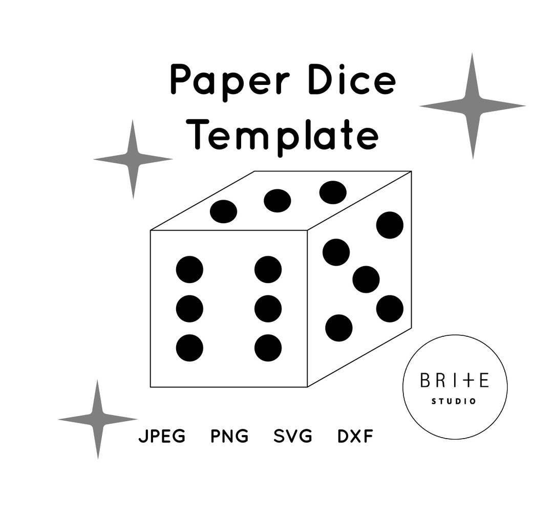 Printable Dice SVG Printable Paper Dice Dicemaking Scalable Dice ...