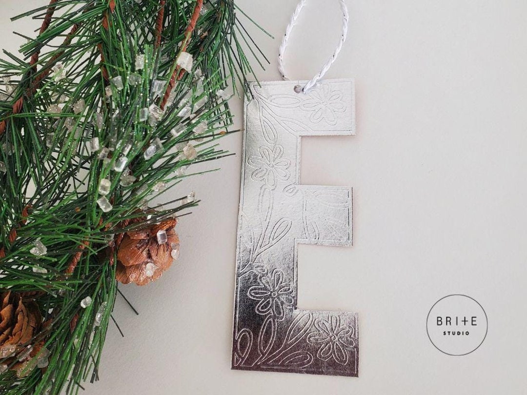 Custom Letter Gift Tag, Debossed Monogram Present Label, Personalized ...