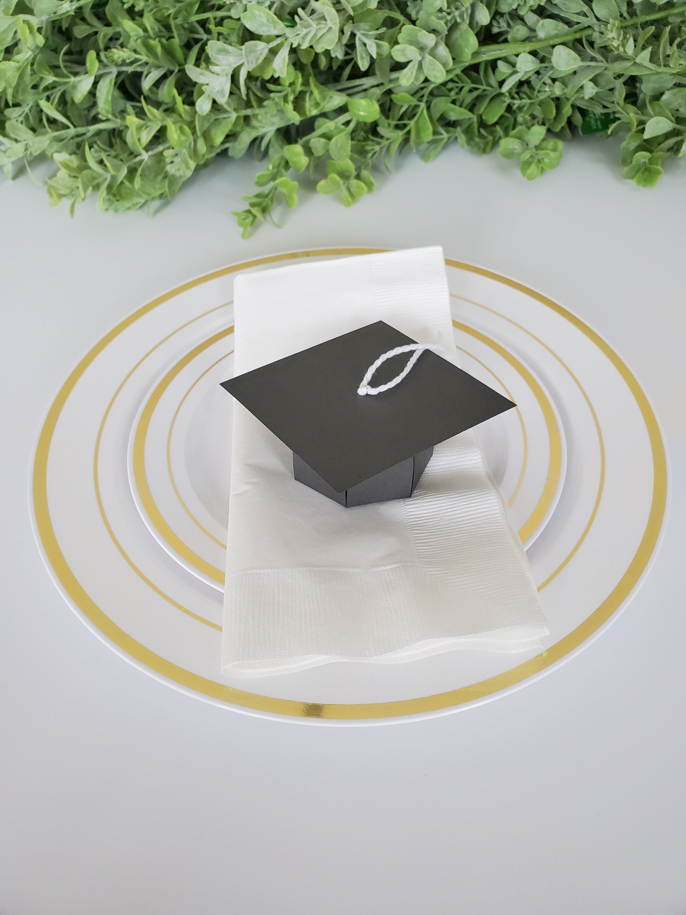 Graduation Cap Favor Box Template - Fun DIY Decor & Place Setting ...