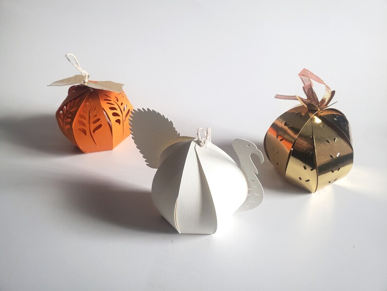 3D Turkey Placeholder Template: Thanksgiving Treat Box (digital ...