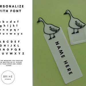 Personalized Goose Bookmark Funny Meme Bookmark Silly Gift for Friend ...