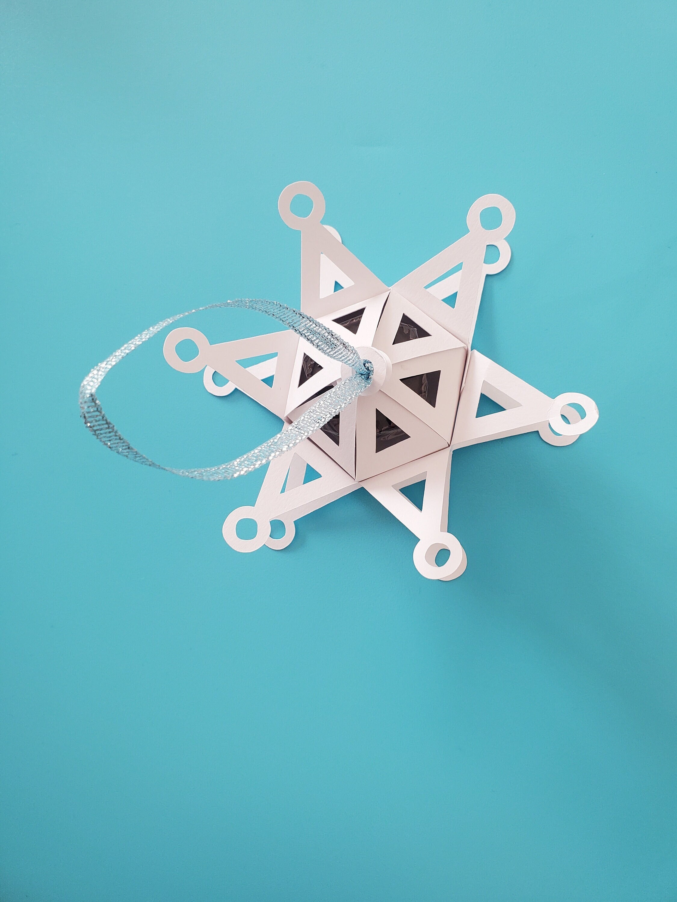 3d Snowflake Candy Box for Christmas Wedding Favor Box Template for ...