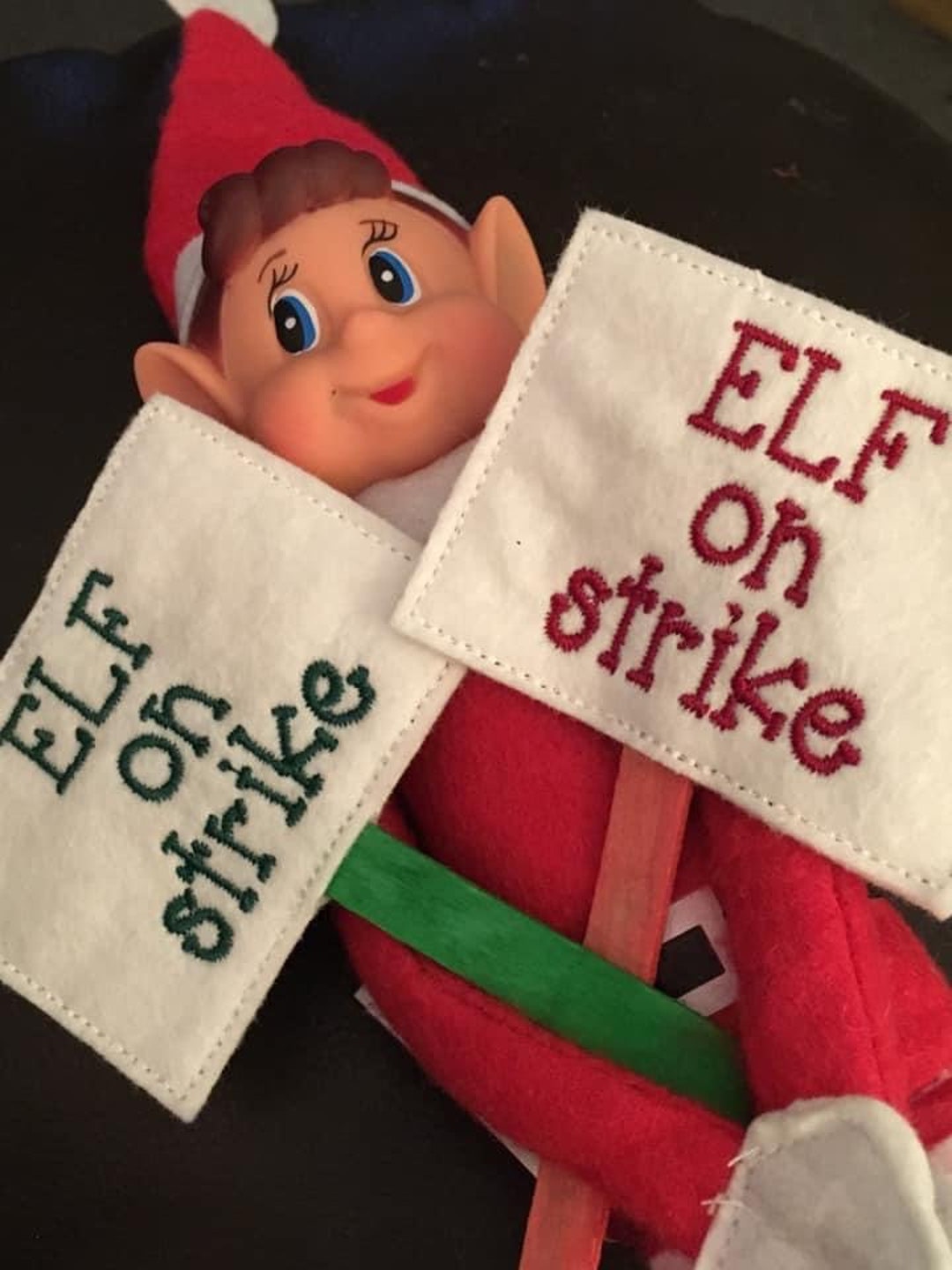 Elf on Strike Felt Sign - Etsy