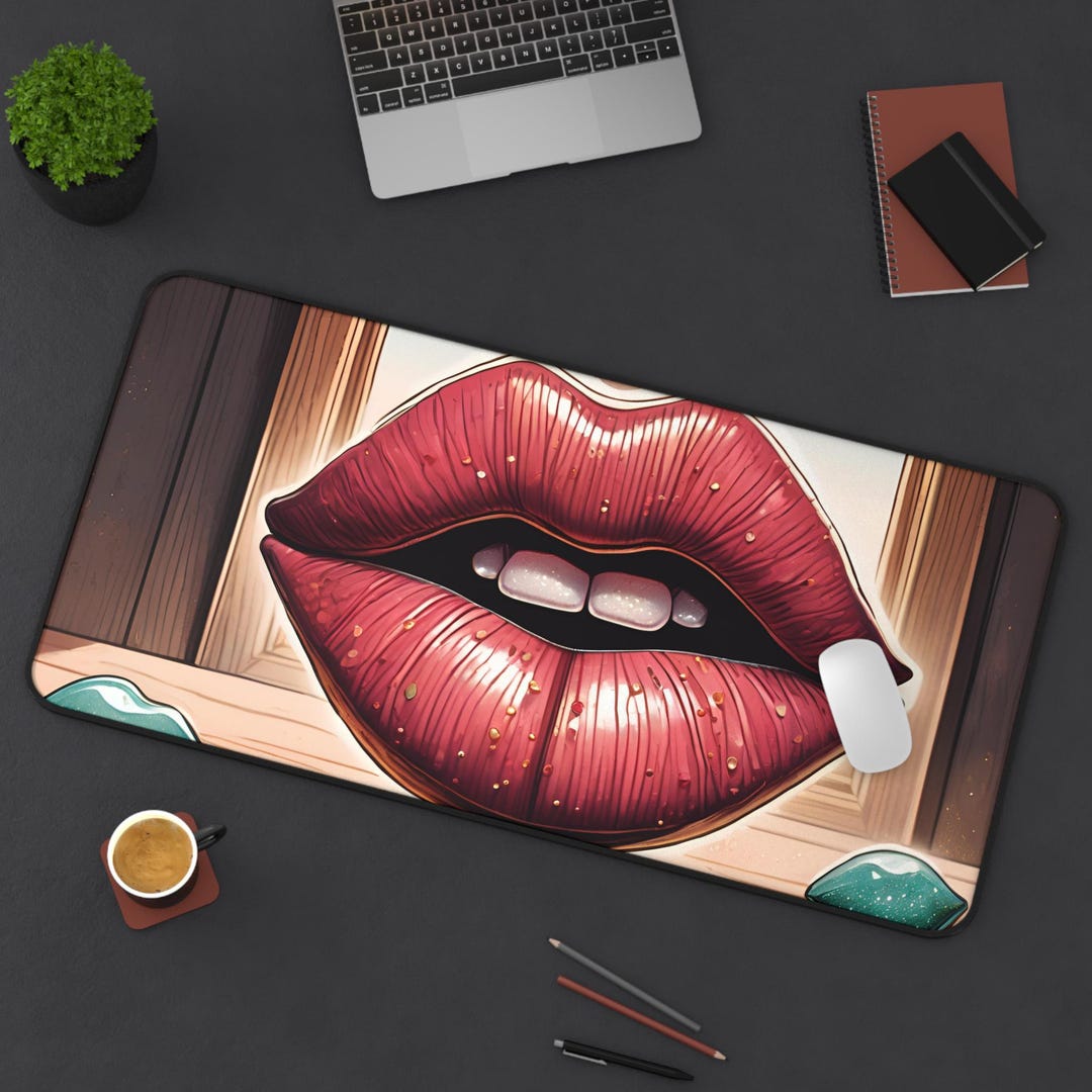 Aesthetic Unique Desk Mat Cool Mouse Pad - Desk Organizer, Cute Gaming ...
