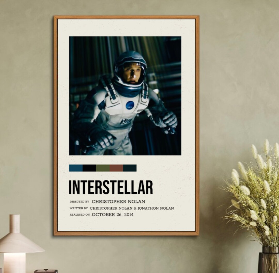 Interstellar Minimalist Movie Poster, 12x 18 Inch Movie Print, Film ...