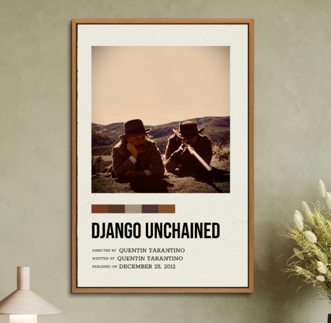 Django Unchained Minimalist Movie Poster, 12x 18 Inch Movie Print, Film ...