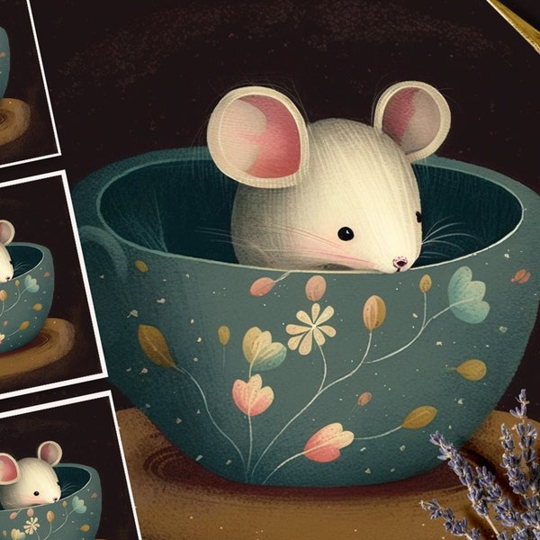 Mouse in Teacup - Etsy