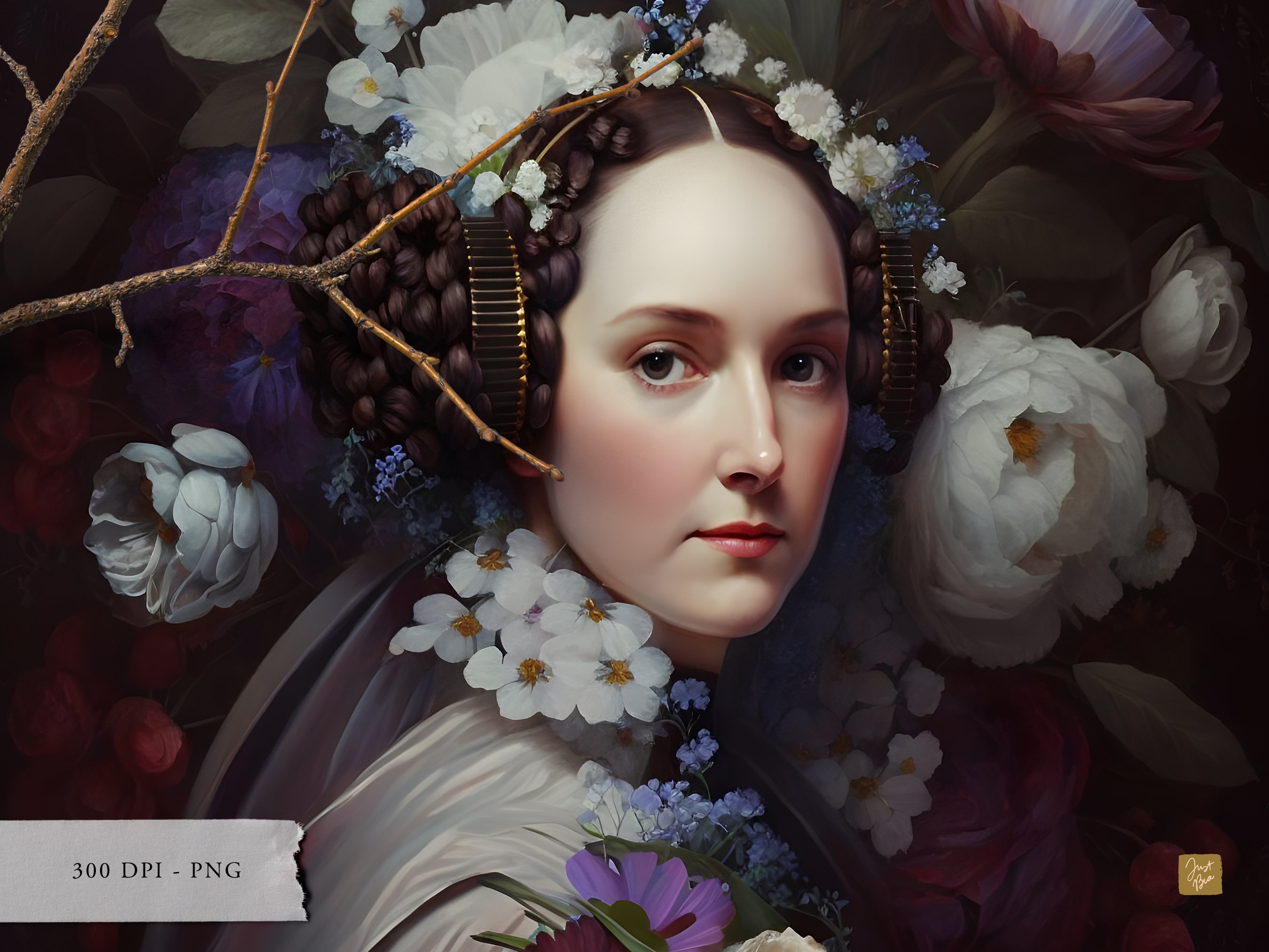 Ada Lovelace Digital Papers, Digital Papers Botanical Background, Ada ...