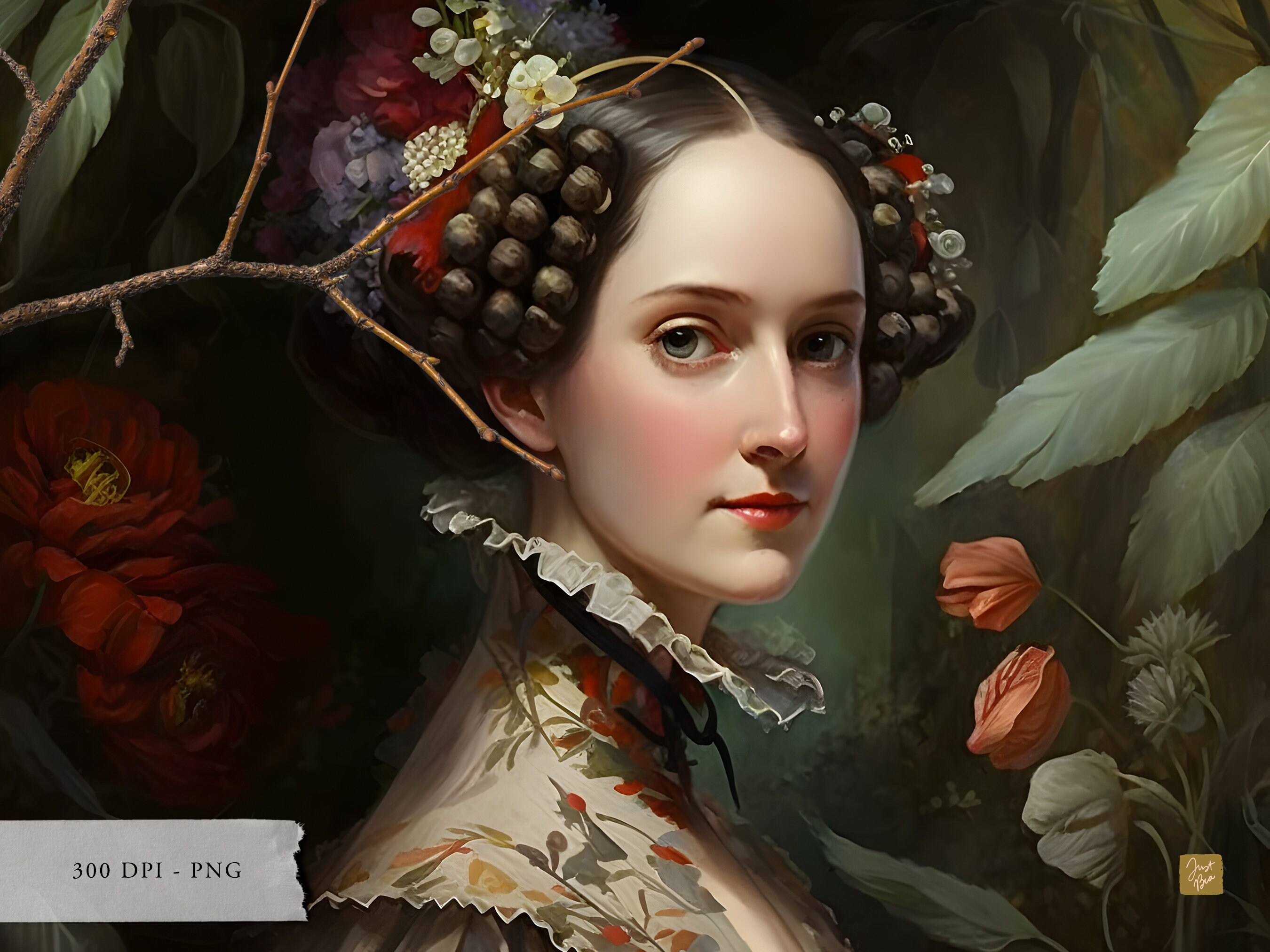 Ada Lovelace Digital Papers, Digital Papers Botanical Background, Ada ...